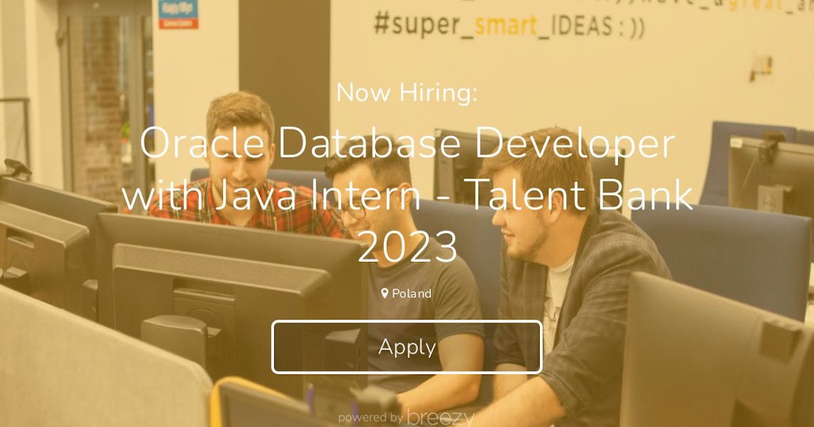 Oracle Database Developer with Java Intern - Talent Bank 2023 at Commerzbank AG – Poland