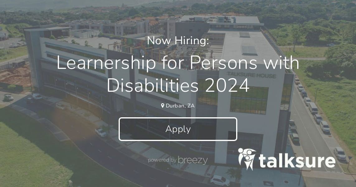 Learnership for Persons with Disabilities 2024 at Talksure