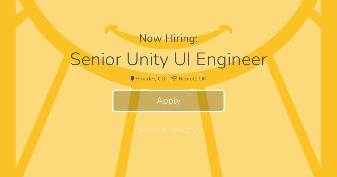 Senior Unity UI Engineer at Sunblink