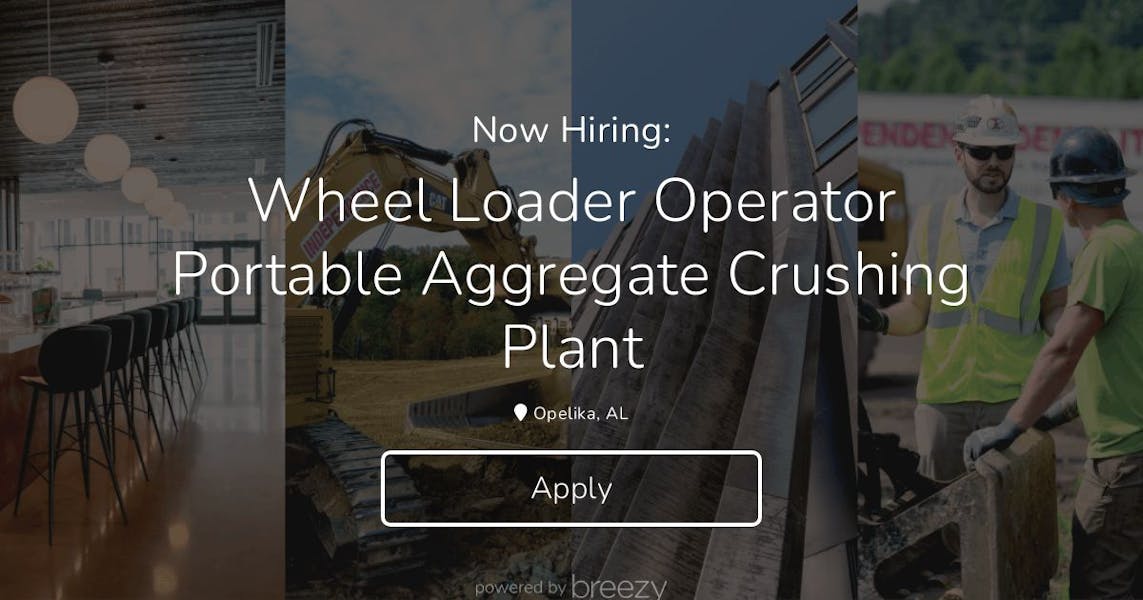 Wheel Loader Operator Portable Aggregate Crushing Plant at DiGeronimo Companies