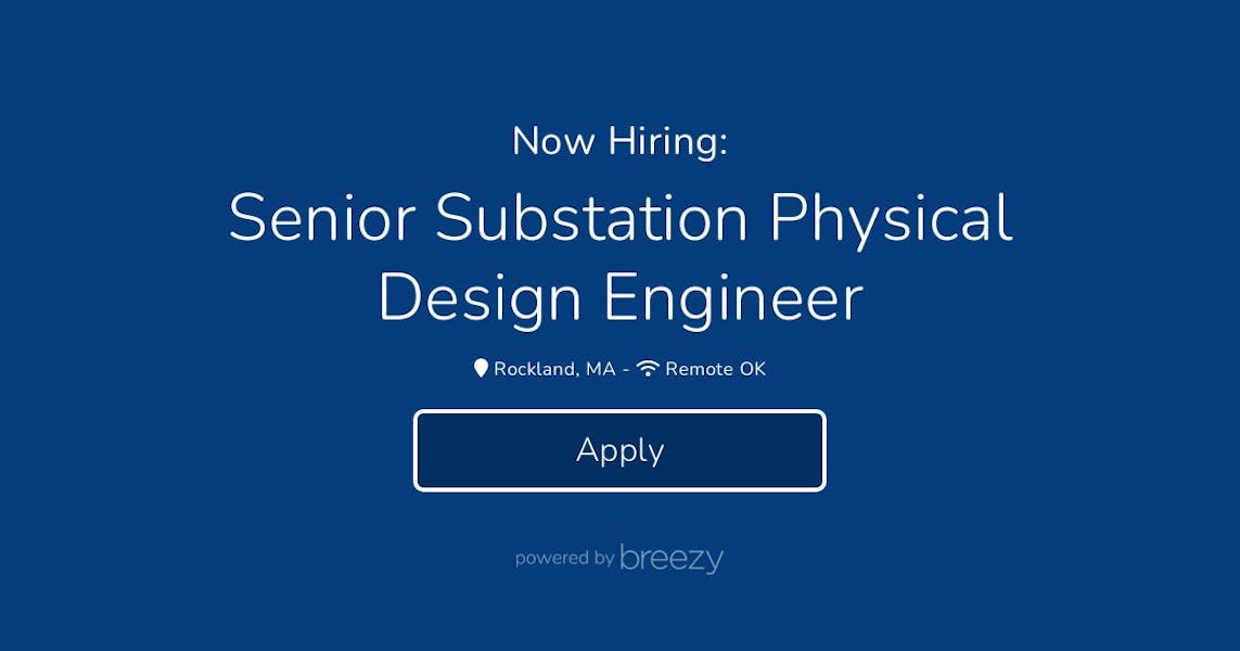 Senior Substation Physical Design Engineer At Controlpoint Technologies