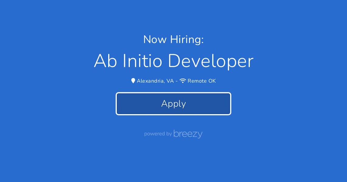 Ab Initio Developer at ACI Health