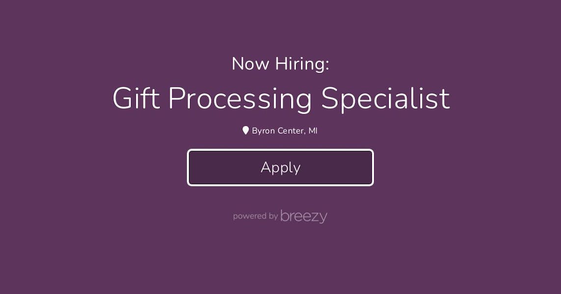 Gift Processing Specialist at World Renew