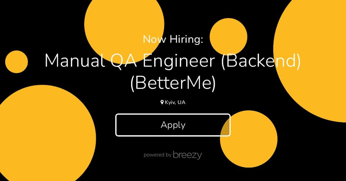 Manual QA Engineer (Backend) (BetterMe) at Genesis