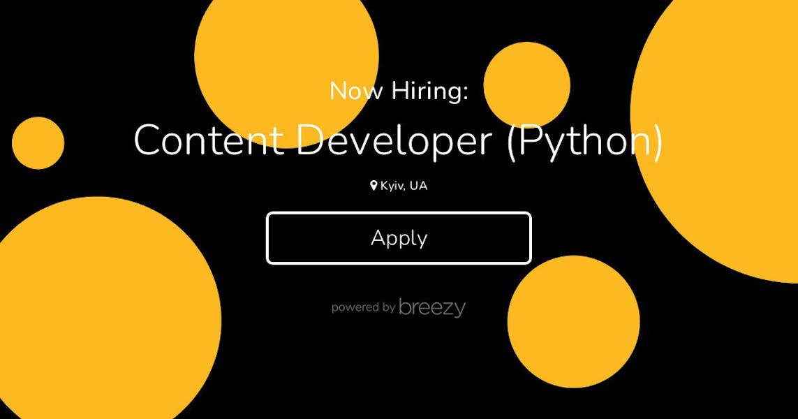 Content Developer (Python) at Genesis