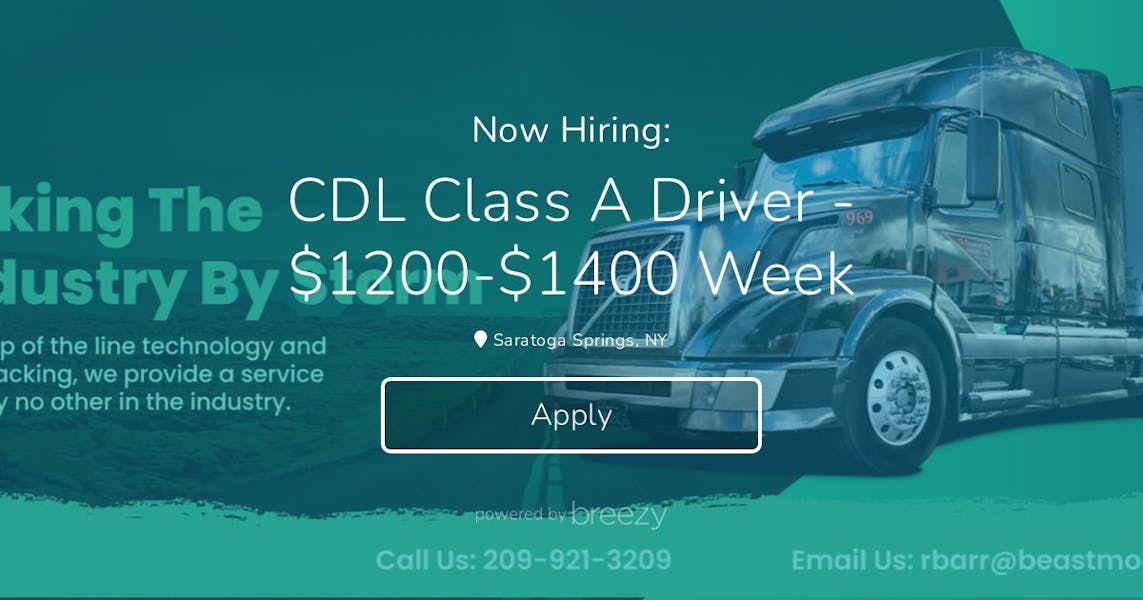 CDL Class A Driver - $1200-$1400 Week at Beast Mode Truckin