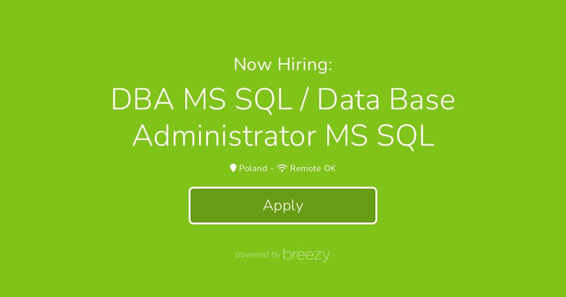 DBA MS SQL / Data Base Administrator MS SQL at Social Discovery Group