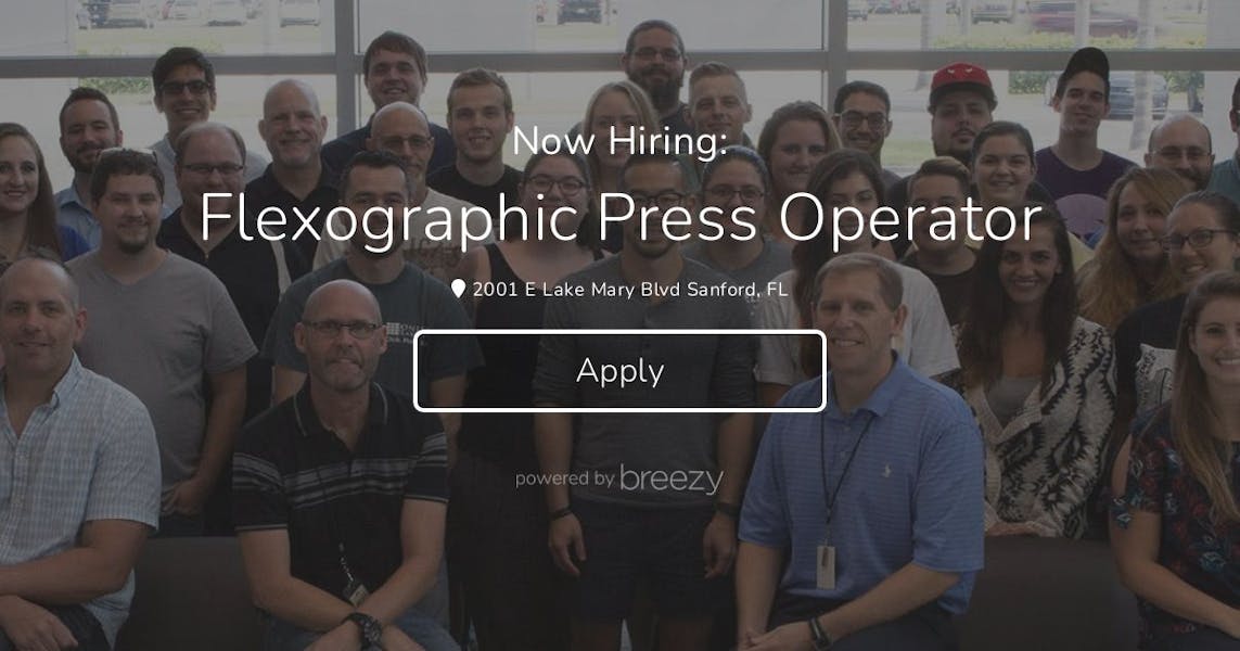 Flexographic Press Operator at Online Labels Group
