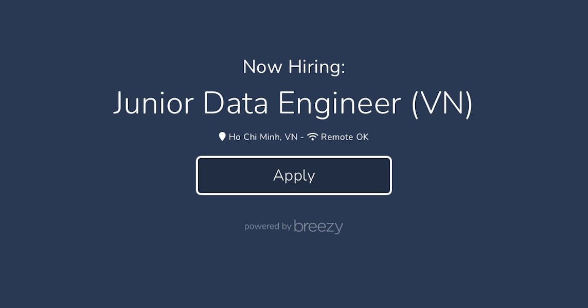 Junior Data Engineer (VN) at Sharesource