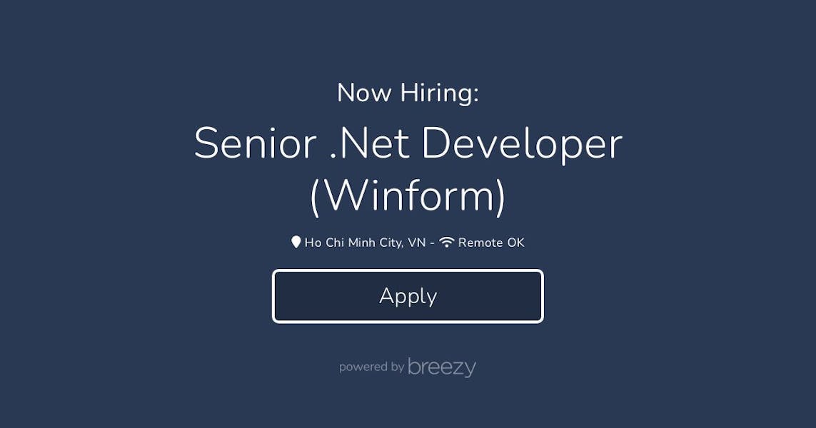 Senior .Net Developer (Winform) at Sharesource
