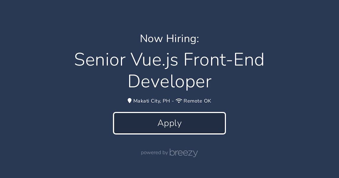 Senior Vue.js Front-End Developer at Sharesource