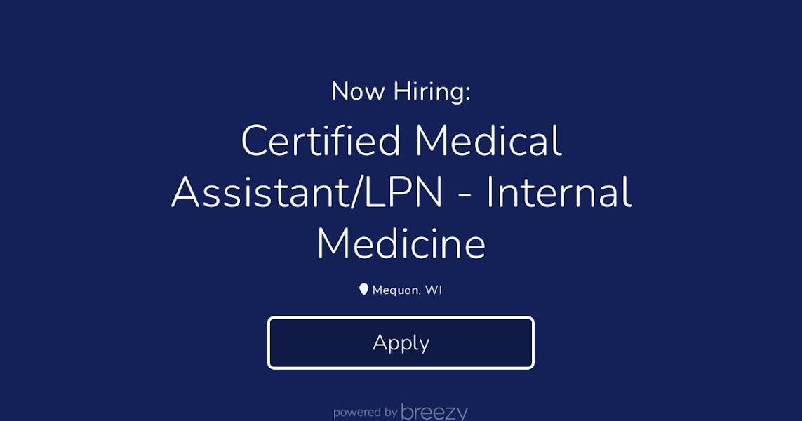 Certified Medical Assistantlpn Internal Medicine At Madison Medical Affiliates
