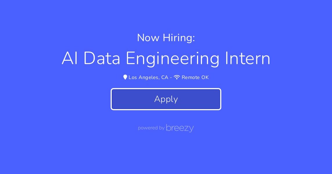 Ai Data Engineering Intern At Virtualitics
