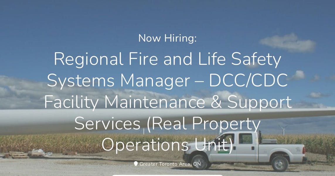 Regional Fire and Life Safety Systems Manager – DCC/CDC Facility ...