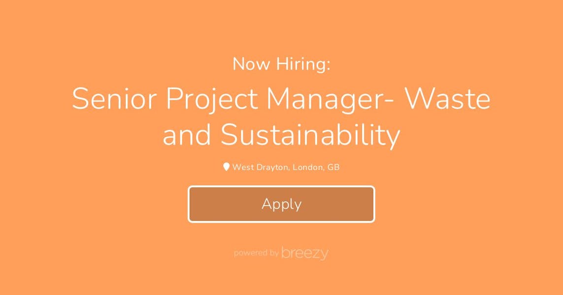 Senior Project Manager- Waste and Sustainability at West London Waste ...