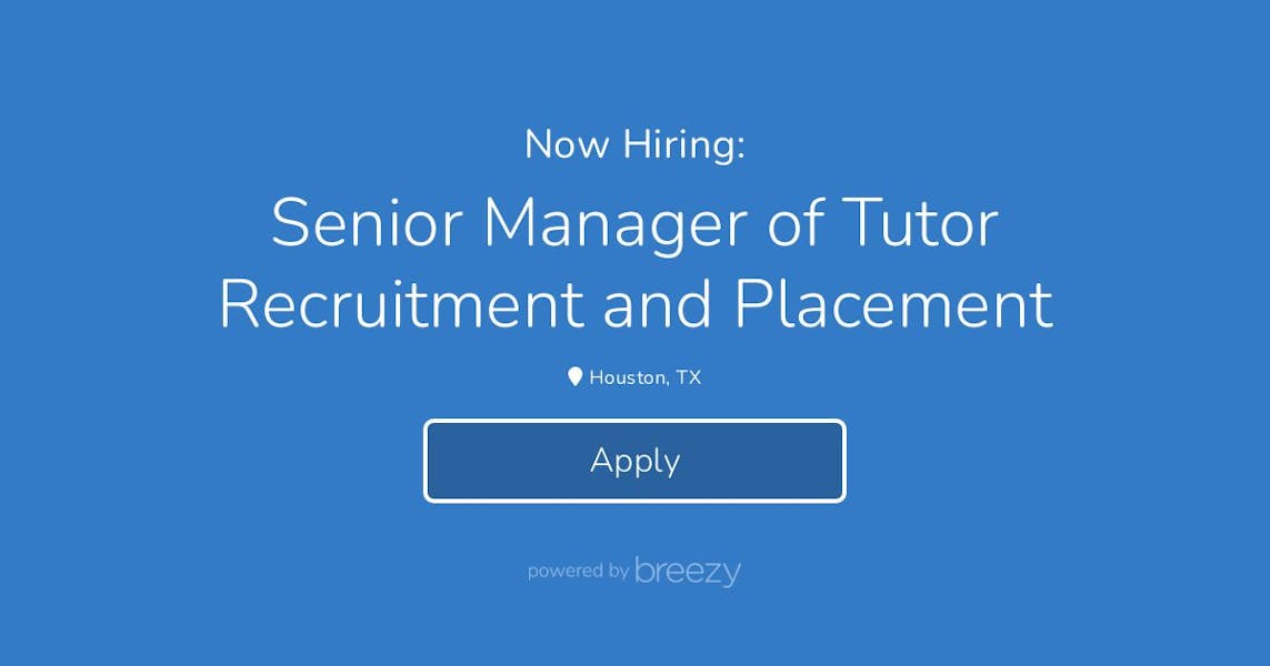 Senior Manager of Tutor Recruitment and Placement at iEducate