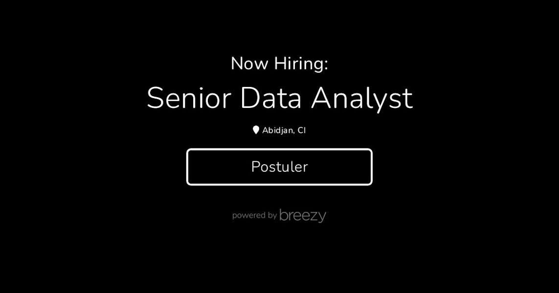 Senior Data Analyst At Djamo
