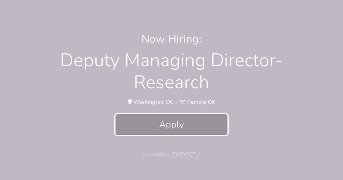 Deputy Managing Director- Research at The Job Plugs
