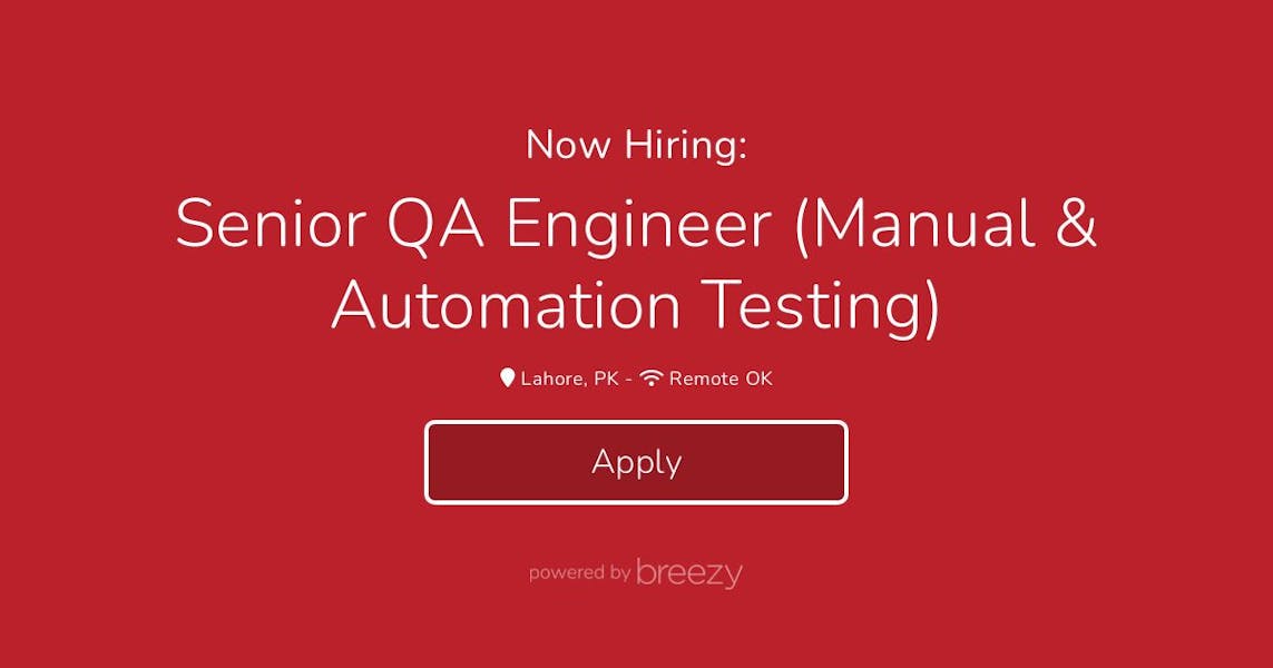 Senior QA Engineer (Manual & Automation Testing) at Strategic Systems ...