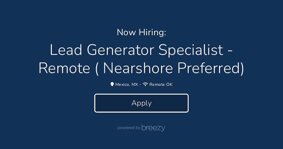 Lead Generator Specialist - Remote ( Nearshore Preferred) at OSR Manage