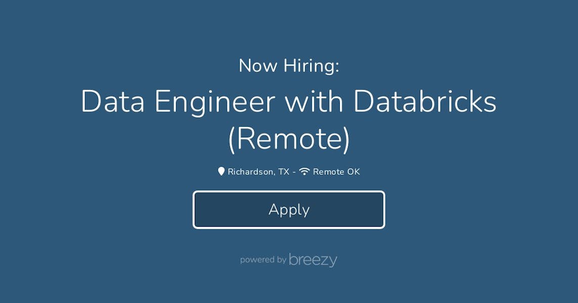 Data Engineer With Databricks Remote At Loginsoft Consulting Llc