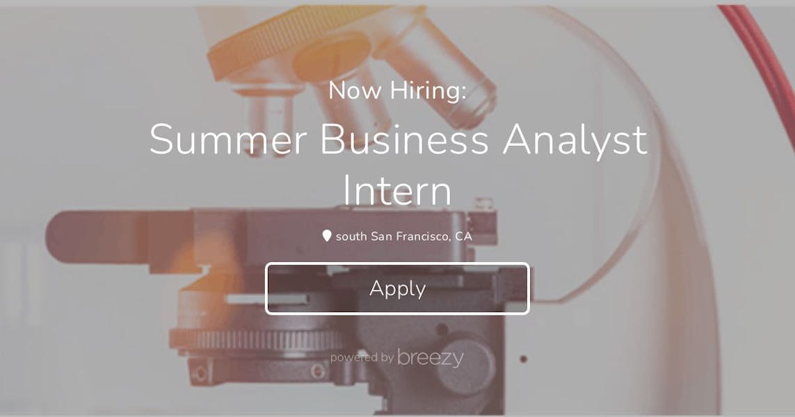 Summer Business Analyst Intern at Vaxart