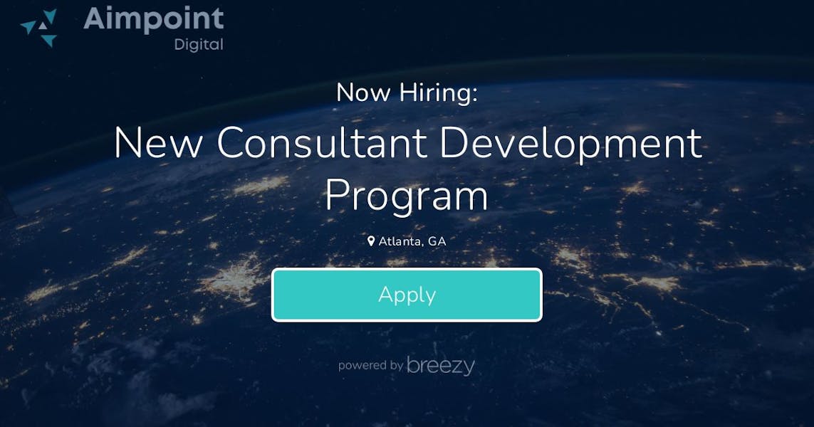 New Consultant Development Program at Aimpoint Digital New Consultant Development Program at Aimpoint Digital