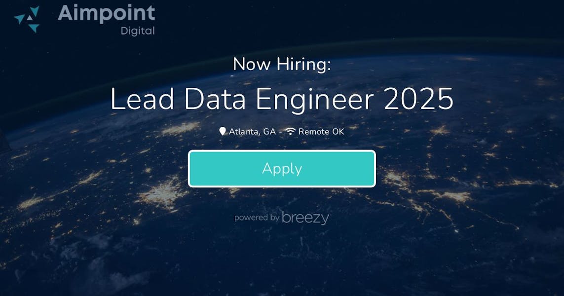 Lead Data Engineer 2025 at Aimpoint Digital