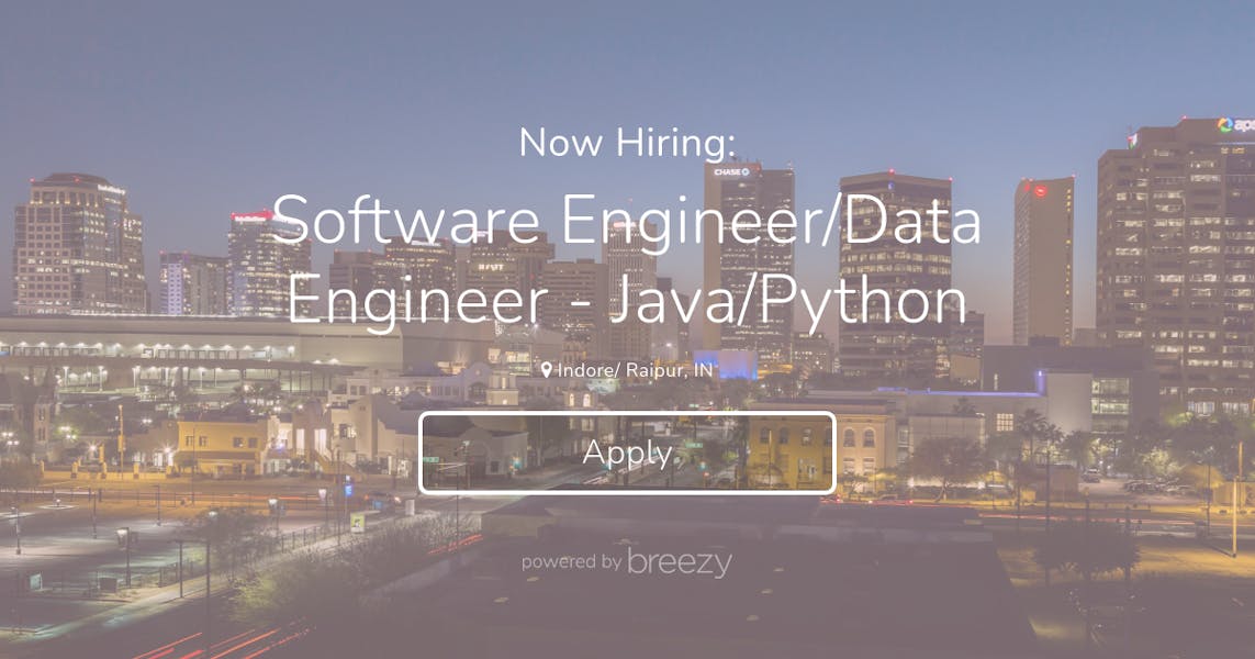 Software Engineer/Data Engineer - Java/Python at NucleusTeq