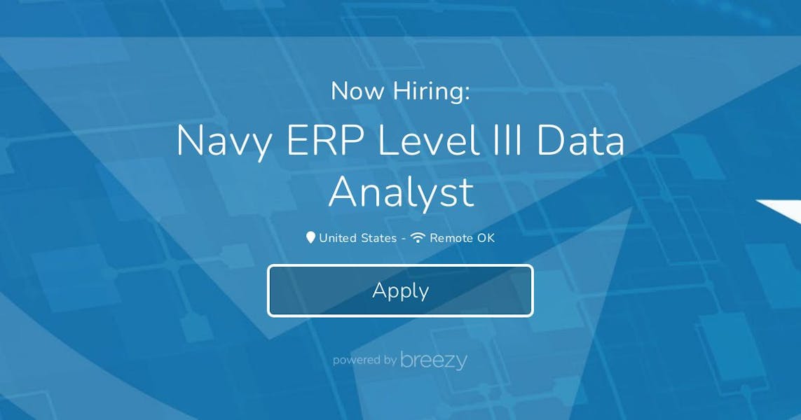 Navy ERP Level III Data Analyst at Navaide