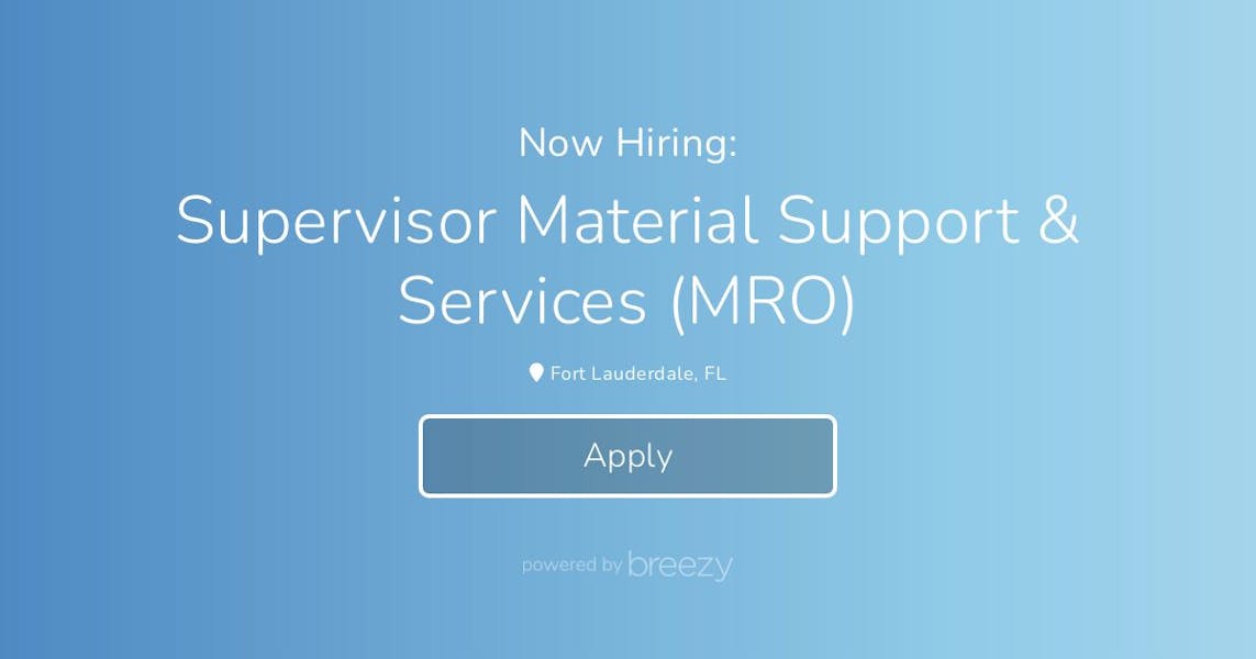 Supervisor Material Support & Services (MRO) at Embraer Supervisor Material Support & Services (MRO) at Embraer