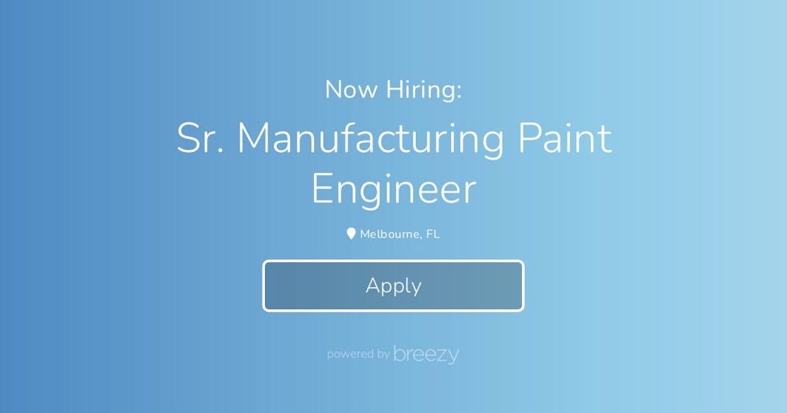 Sr. Manufacturing Paint Engineer at Embraer
