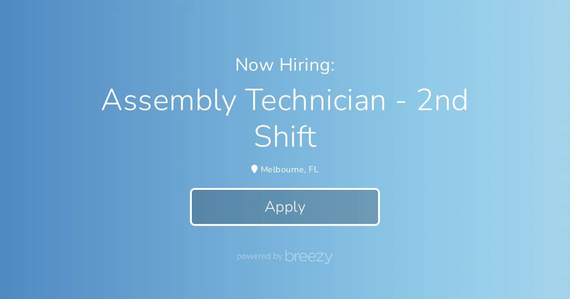 Assembly Technician - 2nd Shift at Embraer