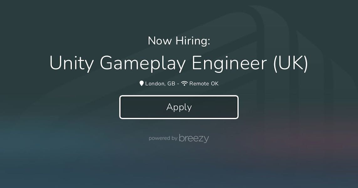 Unity Gameplay Engineer (UK) at Playstack