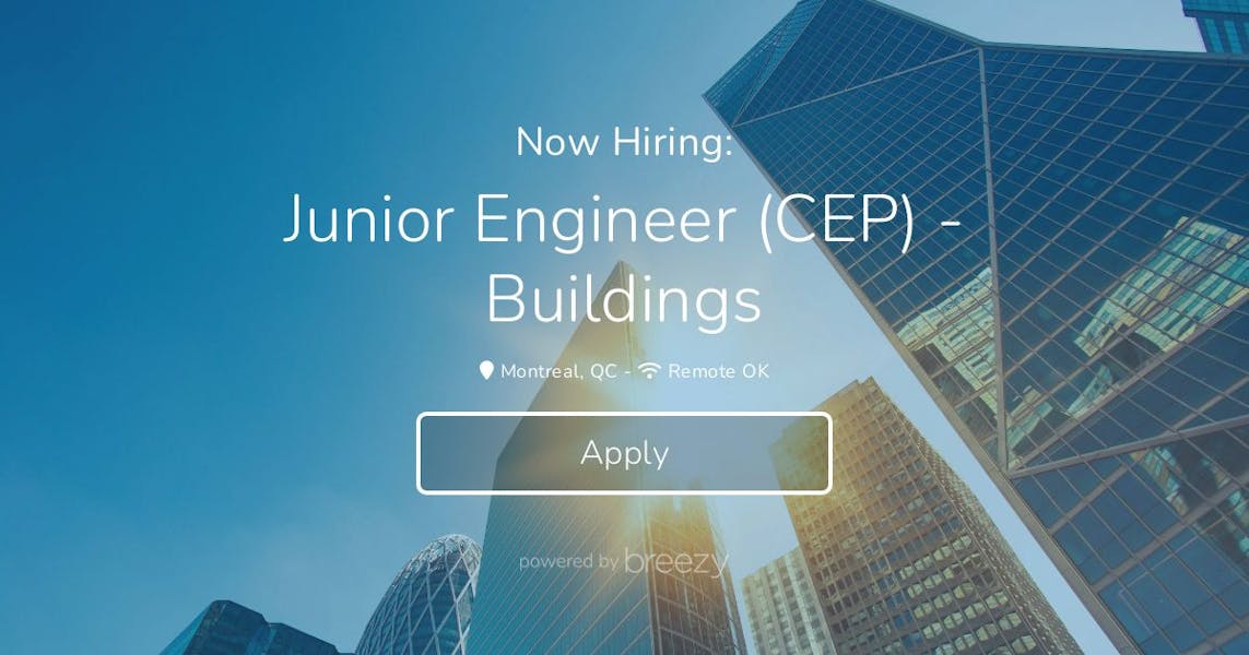 Junior Engineer (CEP) - Buildings at Sense Engineering