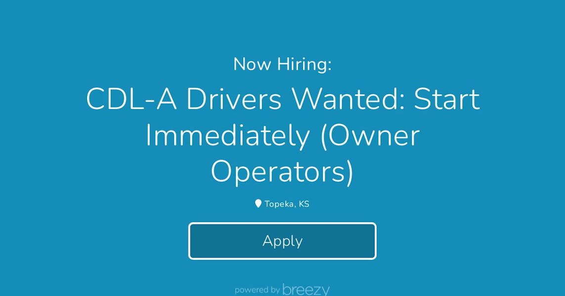 Cdl A Drivers Wanted Start Immediately Owner Operators At Usa Cdl Recruiting