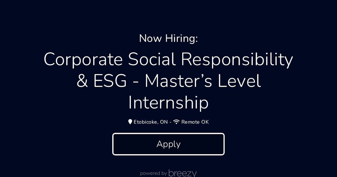 Corporate Social Responsibility & ESG - Master’s Level Internship at Vosyn