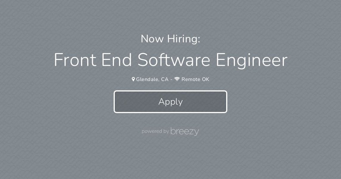 Front End Software Engineer At Reveleer