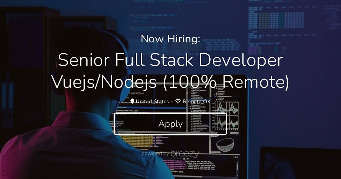 Senior Full Stack Developer Vuejsnodejs 100 Remote At Founders Workshop