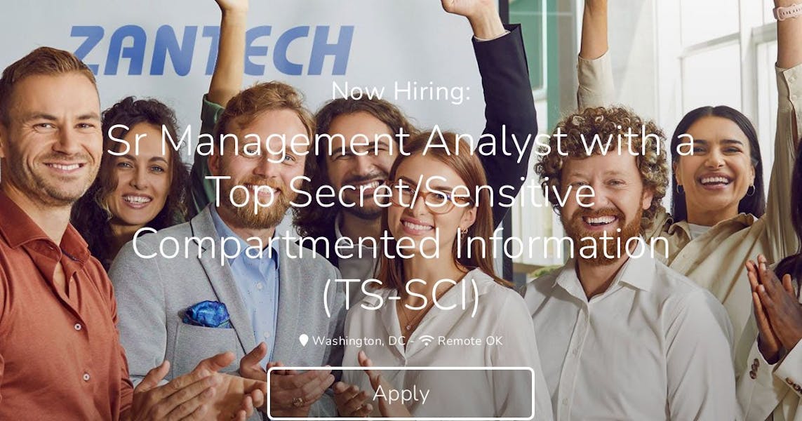 Sr Management Analyst with a Top Secret/Sensitive Compartmented ...