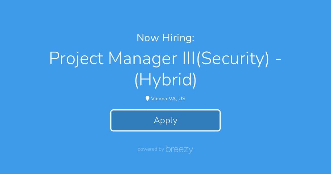 Project Manager III(Security) - (Hybrid) at Shuvel Digital