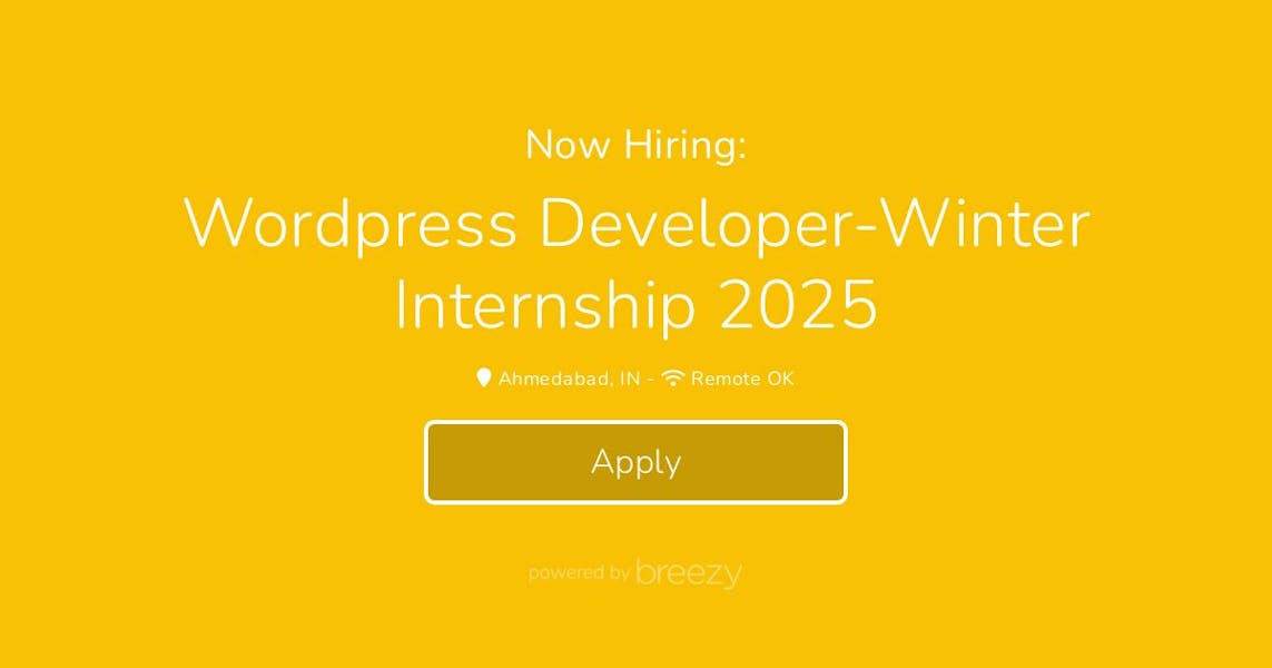 Wordpress Developer Winter Internship 2025 At Solvative