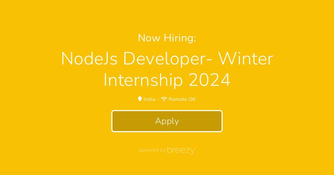 Nodejs Developer Winter Internship 2024 At Solvative