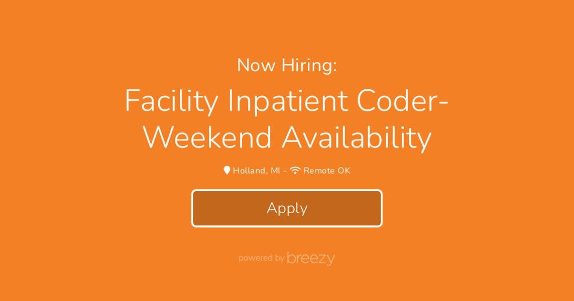 Facility Inpatient Coder- Weekend Availability at Kode Health