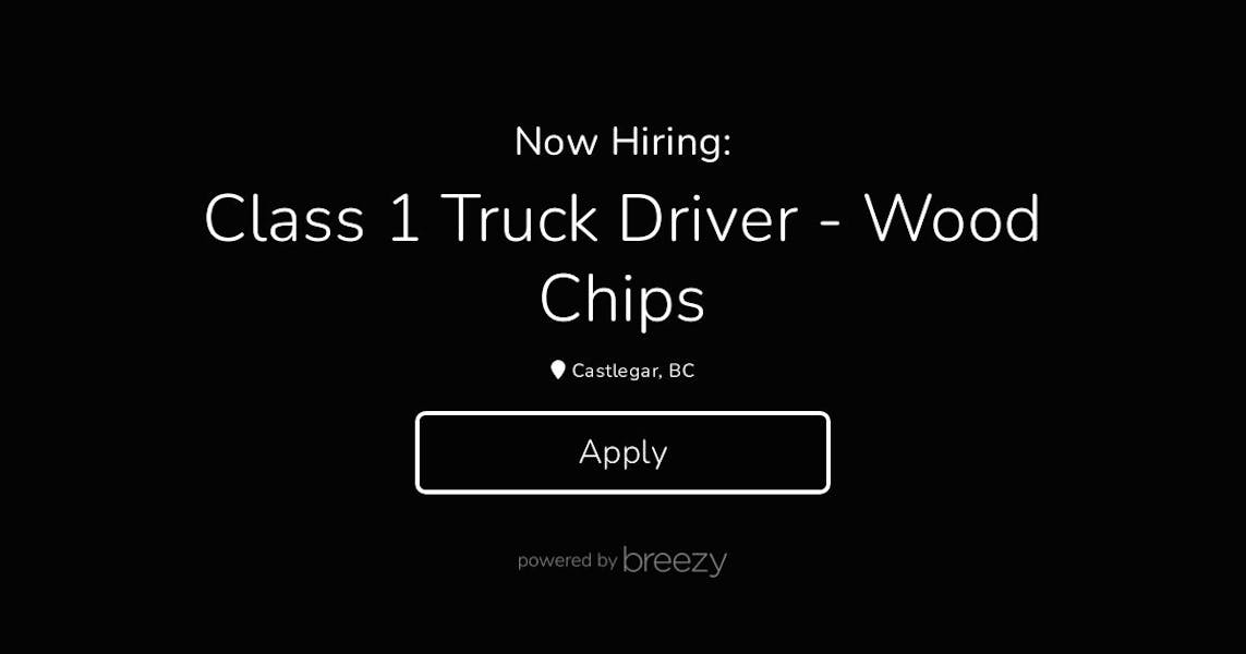 Class 1 Truck Driver - Wood Chips at The Sutherland Group of Companies