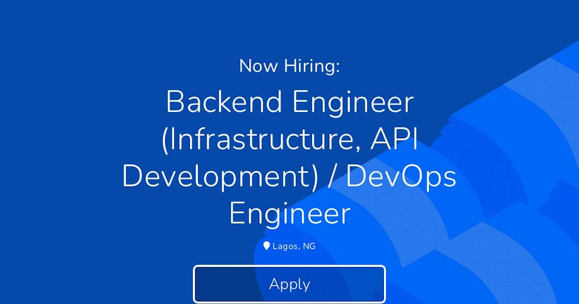 Backend Engineer Infrastructure Api Development Devops Engineer At