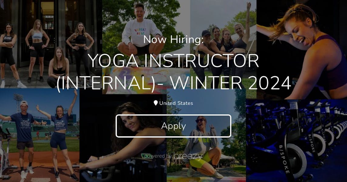 YOGA INSTRUCTOR (INTERNAL)- WINTER 2024 at B/SPOKE Studios