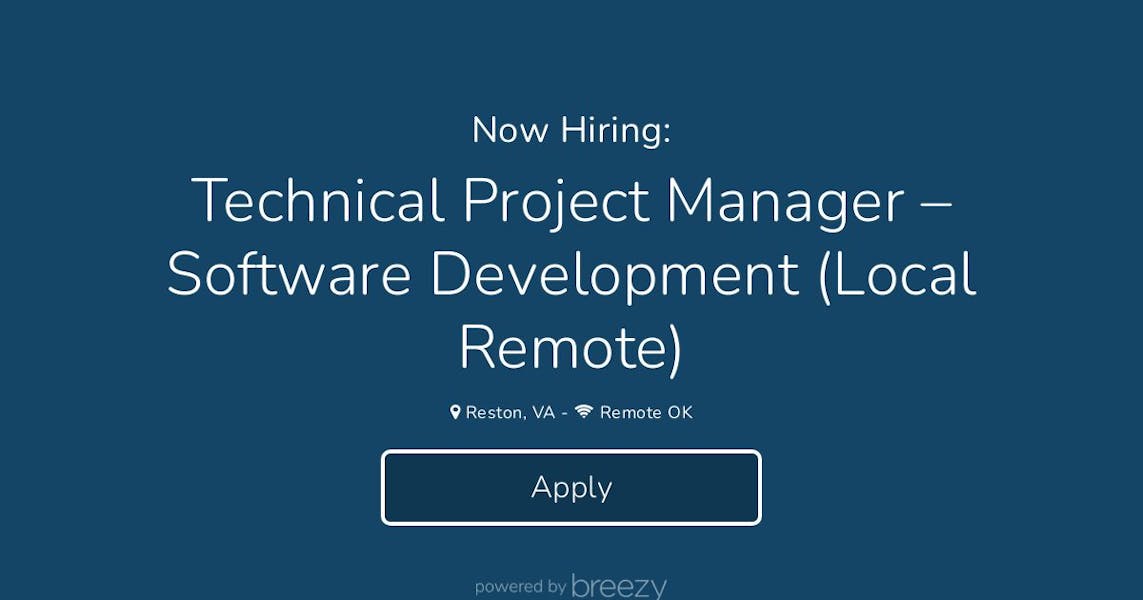 Technical Project Manager – Software Development (Local Remote) at Talent Acquisition Concepts