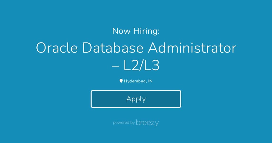 Oracle Database Administrator – L2/L3 at ZL Tech