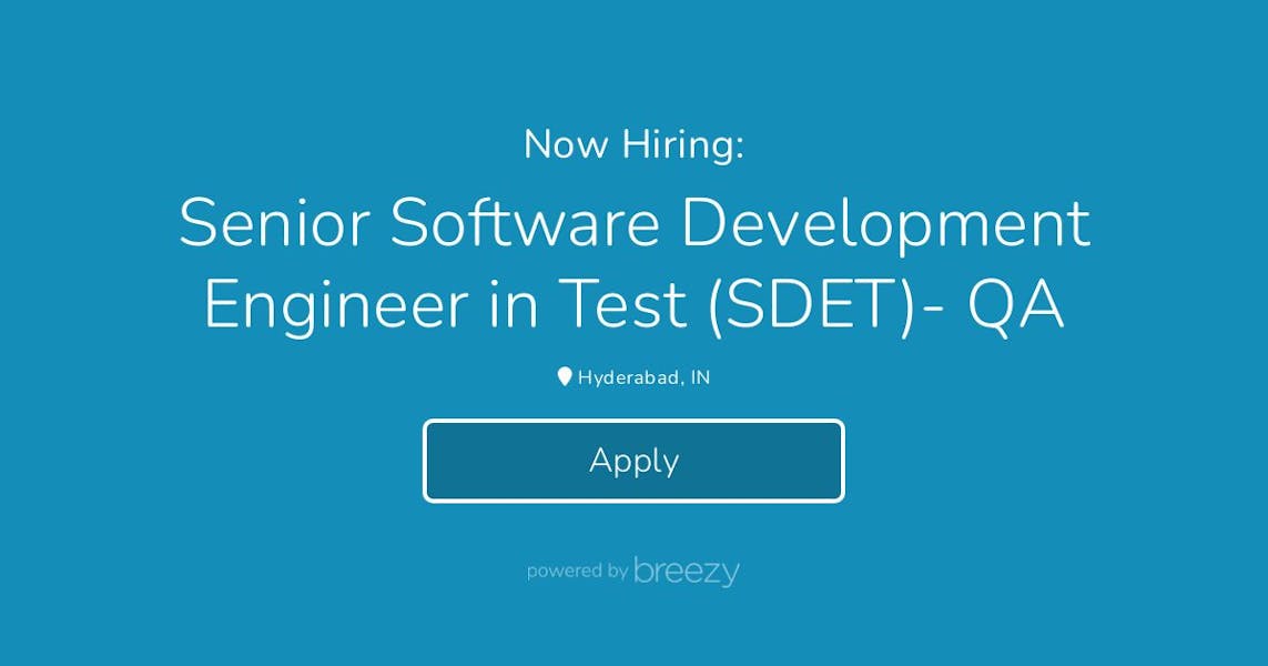 Senior Software Development Engineer In Test Sdet Qa At Zl Tech